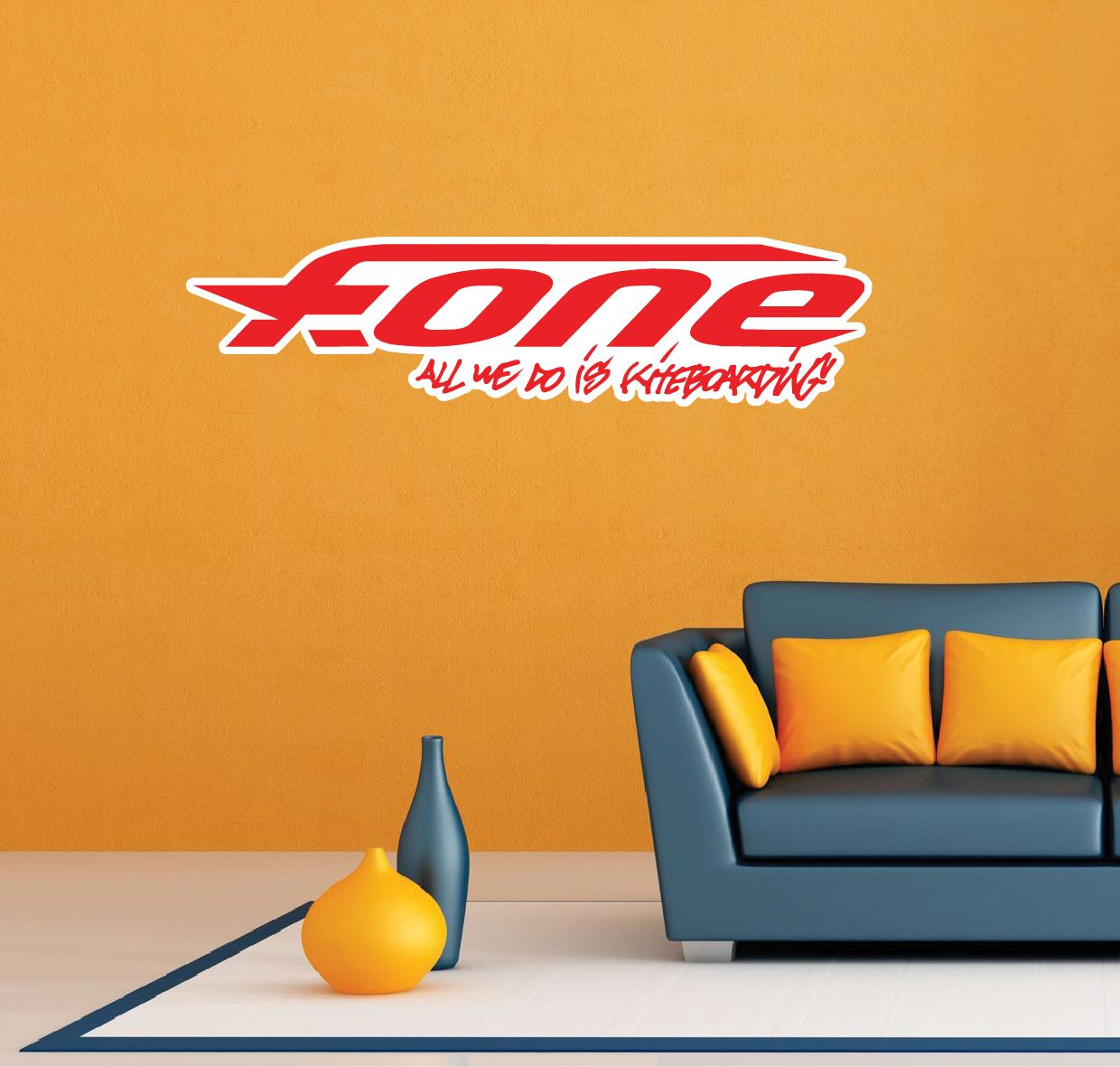 2 F-One Fone Kiteboarding Kite Red Room Wall Garage Decor Sticker Decal ...