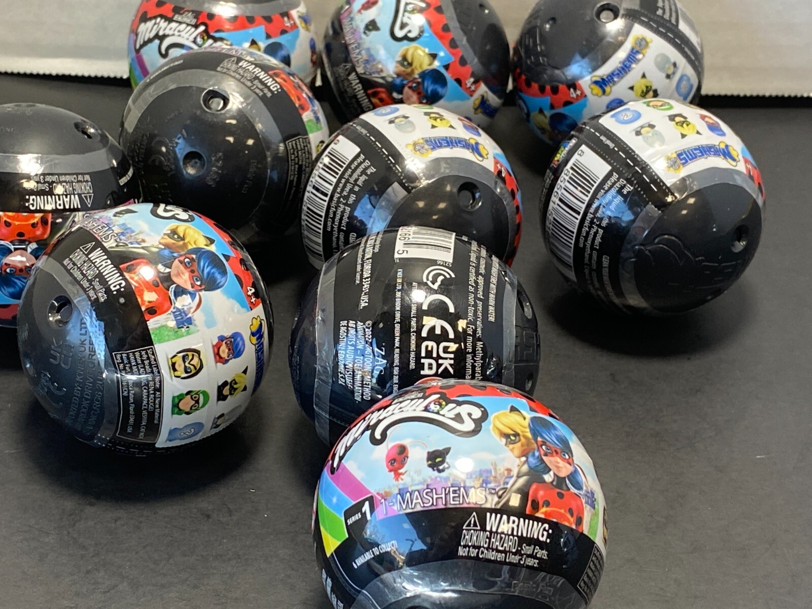 New LOT of 12 Mash'ems Miraculous Ladybug Squishy Surprise Toy Mashems ...