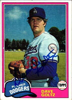 Dave Goltz Signed 1981 Topps MLB AUTO Baseball Card #548 Dodgers | eBay