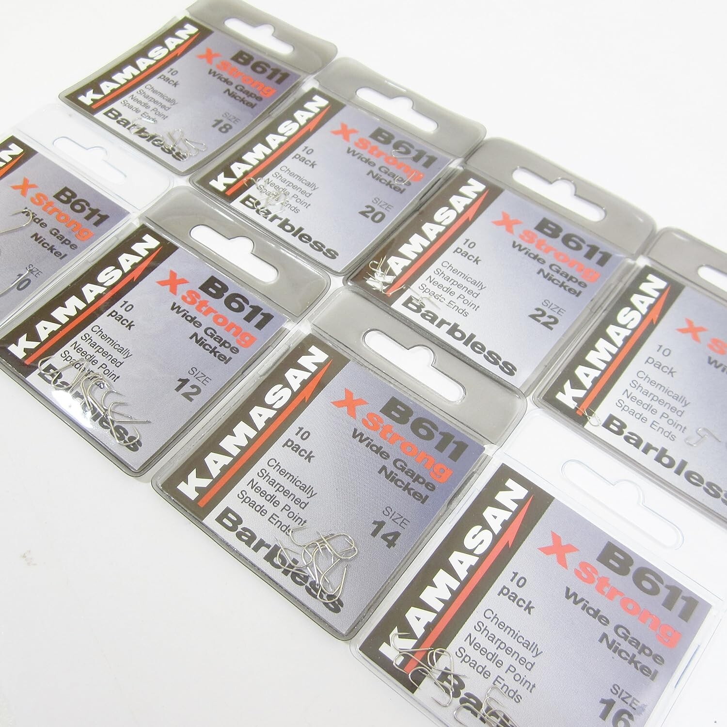 KAMASAN B611 X-STRONG BARBLESS SPADE END HOOKS 12's (K01) | eBay