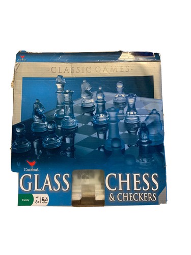 Cardinal Glass Chess And Checkers Complete Set Style #82-38 | eBay