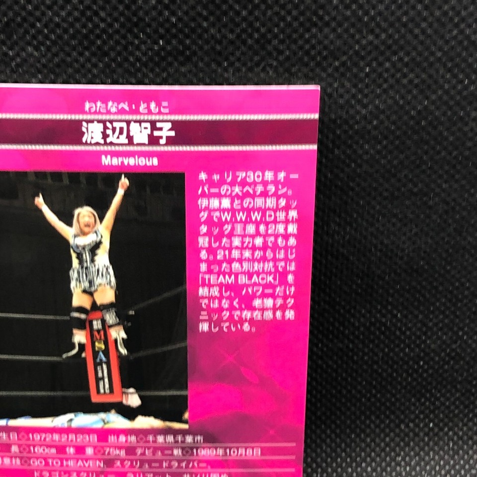 Tomoko Watanabe Women's pro wrestling Card 132 Baseball Magagine 2022 ...