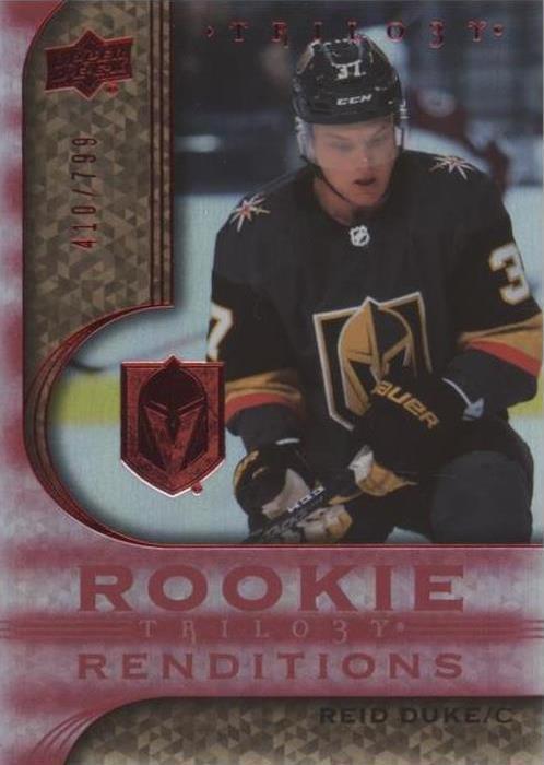 2020-21 Upper Deck Trilogy - Rookie Renditions Reid Duke #RR-27 Red ...
