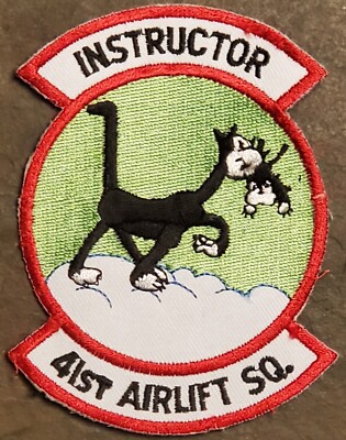 USAF AIR FORCE 41st AIRLIFT SQUADRON MILITARY COLOR 'INSTRUCTOR' PATCH ...