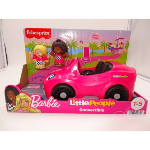 Fisher-Price Little People Barbie Convertible Toy Car with Music Sounds ...