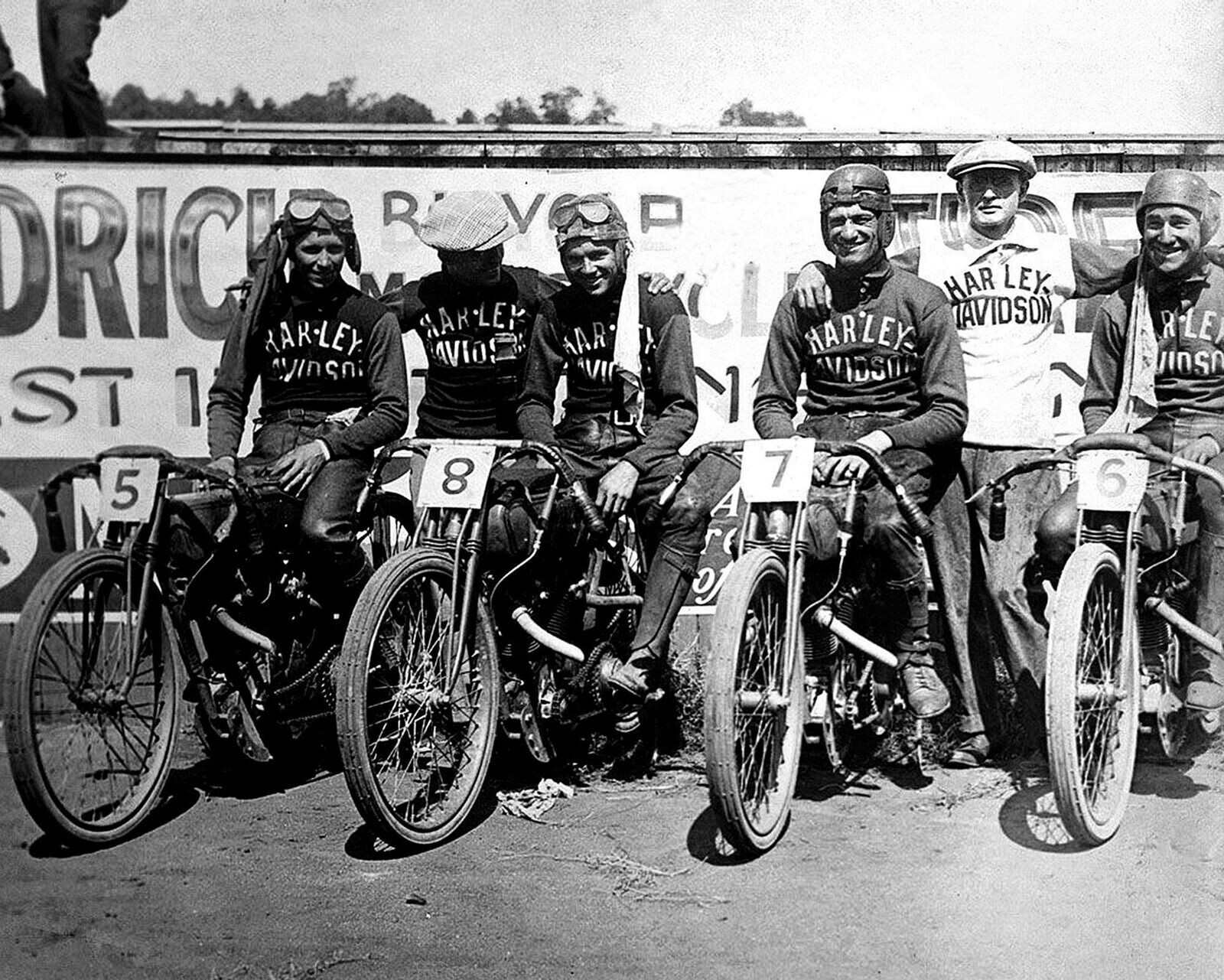 1930s HARLEY Motorcycle RACING TEAM Poster Photo 24x36 | eBay