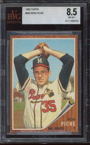 1962 Topps Baseball #582 Ron Piche BVG 8.5 | eBay