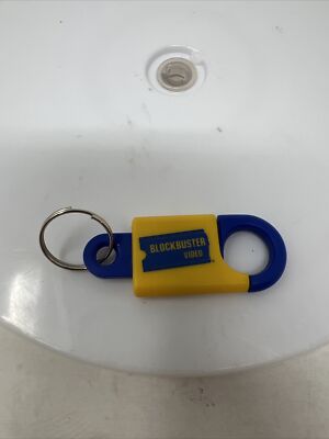 Blockbuster Video Rental Store Keyring Keychain Blue Yellow Vintage ...
