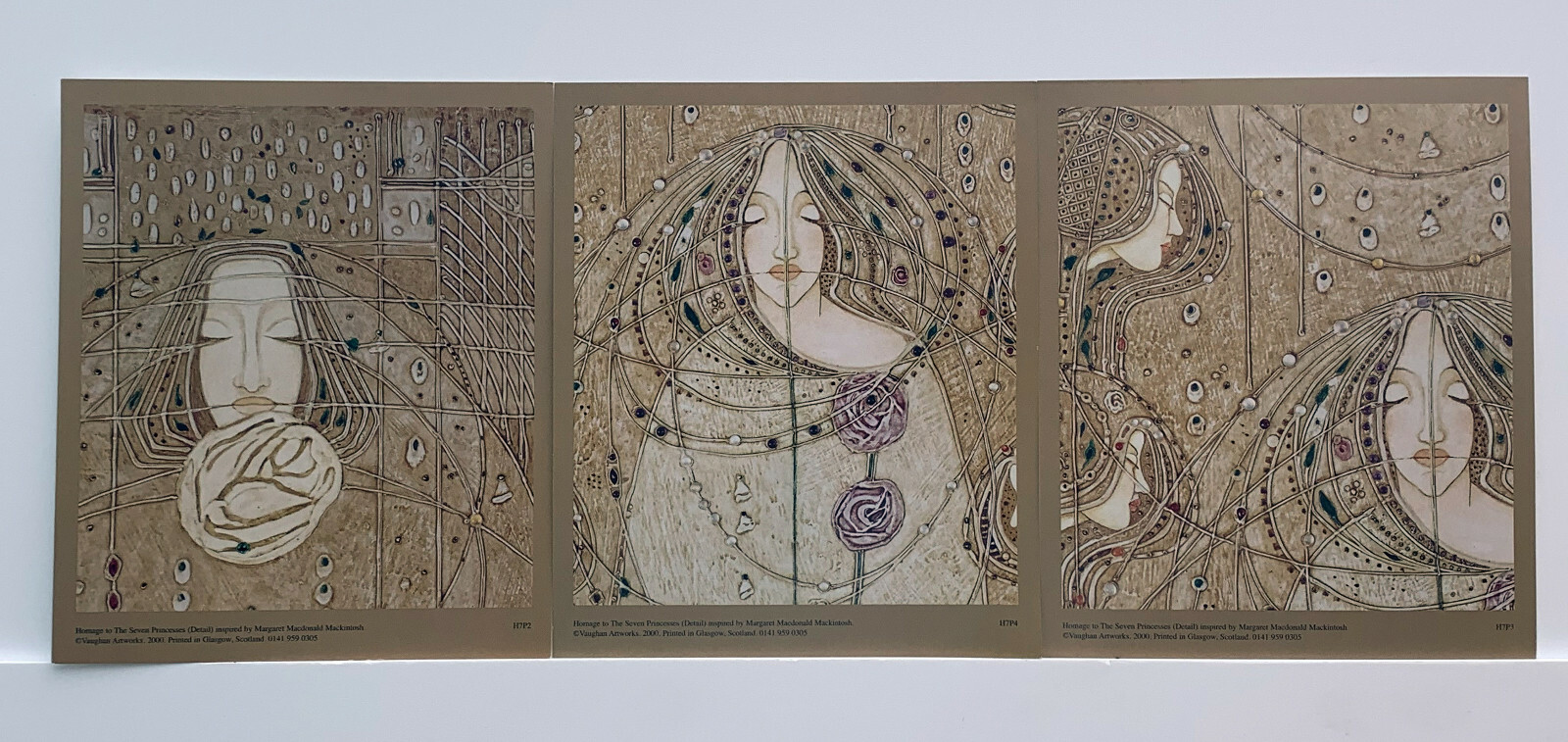 Margaret Mackintosh Print Homage to the Seven Princesses Set of 3 | eBay