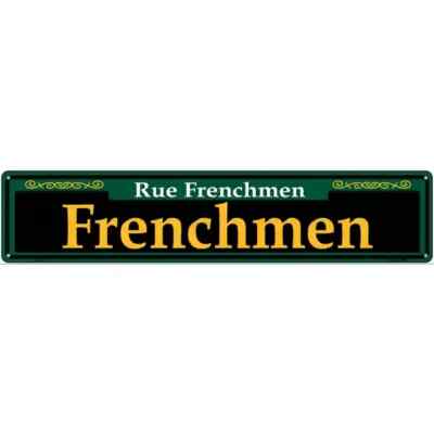 Frenchmen Green Novelty 3"x12" metal street sign plaque Home Door ...