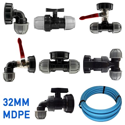 Join 5 IBC tanks with coarse thread S60X6 via 32mm MDPE pipe adapters ...