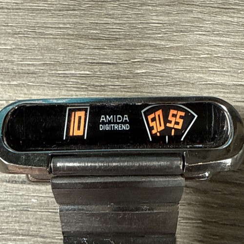 Vintage 1970s Amida Digitrend Jump Hour RARE Driver Watch - Needs Some ...