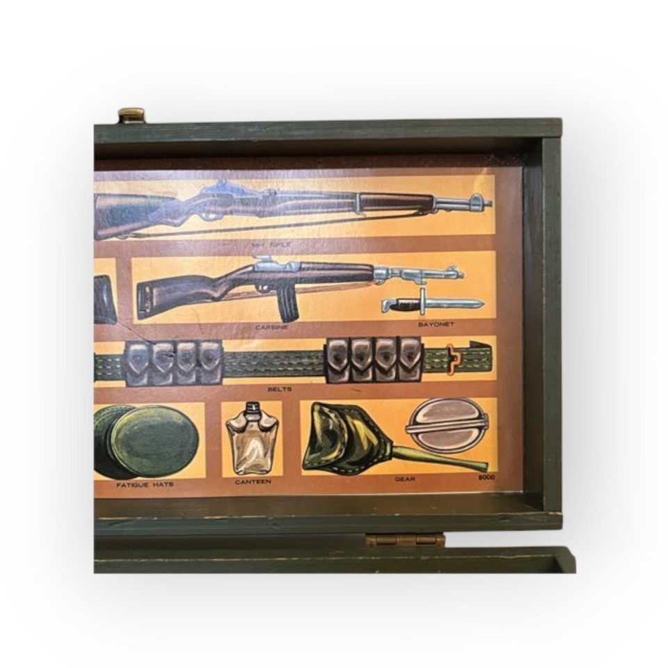 Vintage G.I. Joe Wood Footlocker Storage Box & Clothing + More - GRAB ...