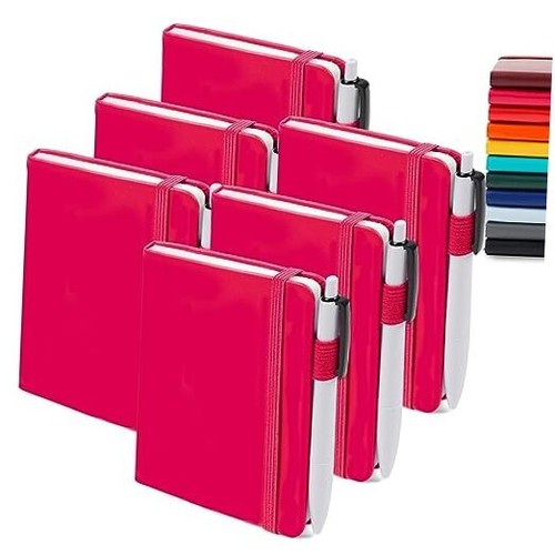 6 Pack Pocket Small Notebooks Bulk, Mini Cute Memo Notepads A6 6 Berry ...
