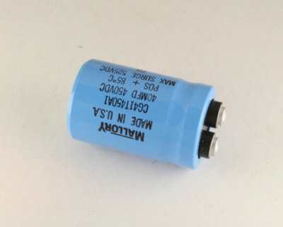 (2pcs) 40uF 450V Large Can Electrolytic Capacitor 450 Volts 40mfd ...