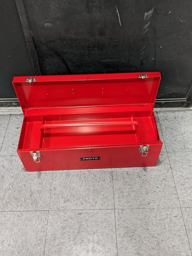 PROTO Steel Tool Box 1 Tray, 1 Compartment 26" Wx9-1/2"Dx8-1/2"H J9969 ...