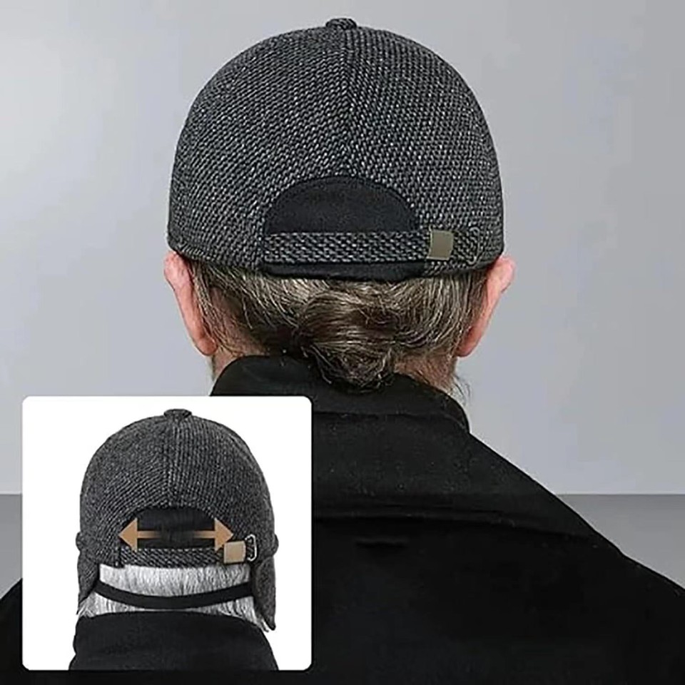 Wessiny Winter Baseball Cap with Ear Muffs, Adjustable Warm Baseball ...