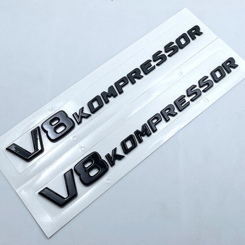 Side Fender Sticker Badge Emblem Letter V8 Kompressor For Mercedes SL ...
