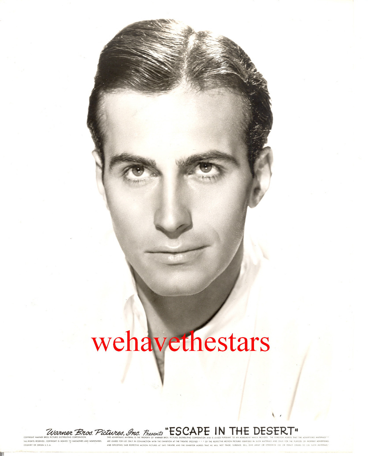 Vintage Helmut Dantine QUITE HANDSOME '45 ESCAPE IN DESERT Publicity ...