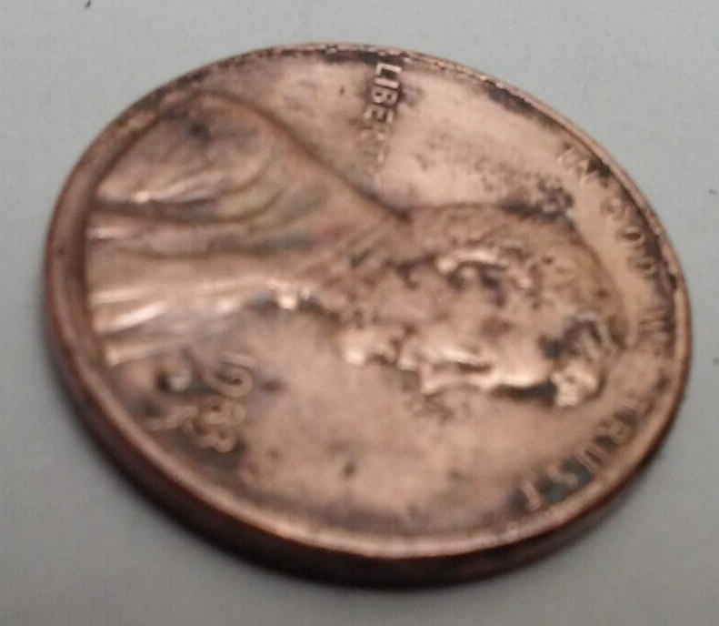1983-D Lincoln Memorial Cent D Stamped Twice & Extra Bump On Neck And ...