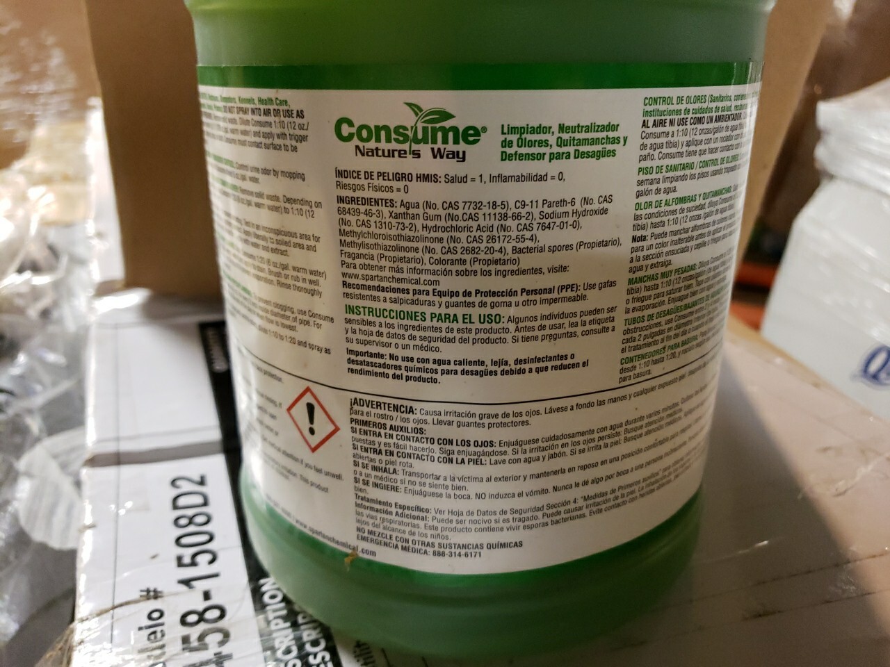 Spartan Consume Nature's Way Cleaner Odor Eliminator Stain Remover 1 ...