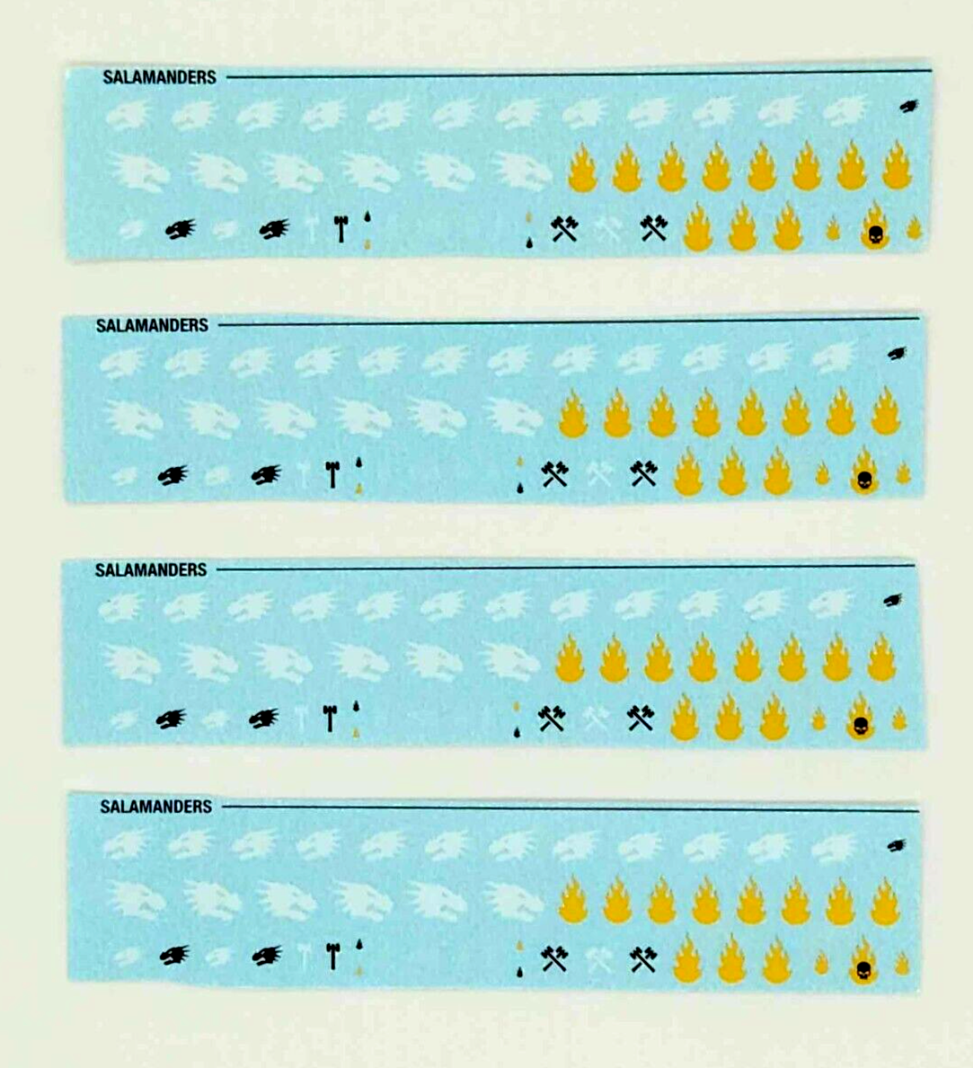 4x Salamanders Infantry Transfer Sheet Decals - Warhammer 40K - Space ...
