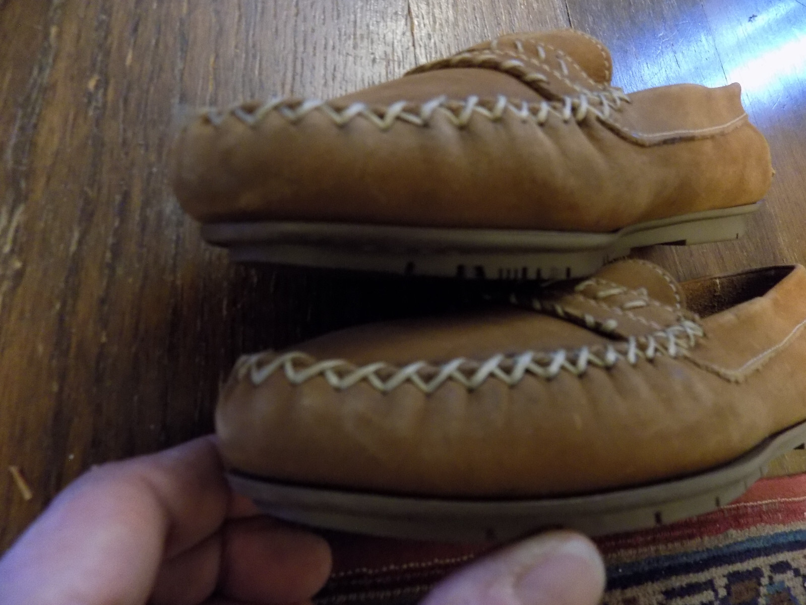 Judith Sport Moc Stitching Penny Loafers Rust Brown s… - Gem