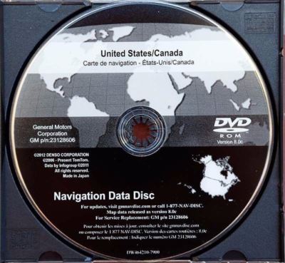 2013 GM North America Navigation System DVD Map Update 8.0c GM p/n ...
