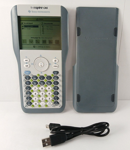 TI-Nspire CAS Algebraic Graphing Calculator With Cover & Cable WORKS ...