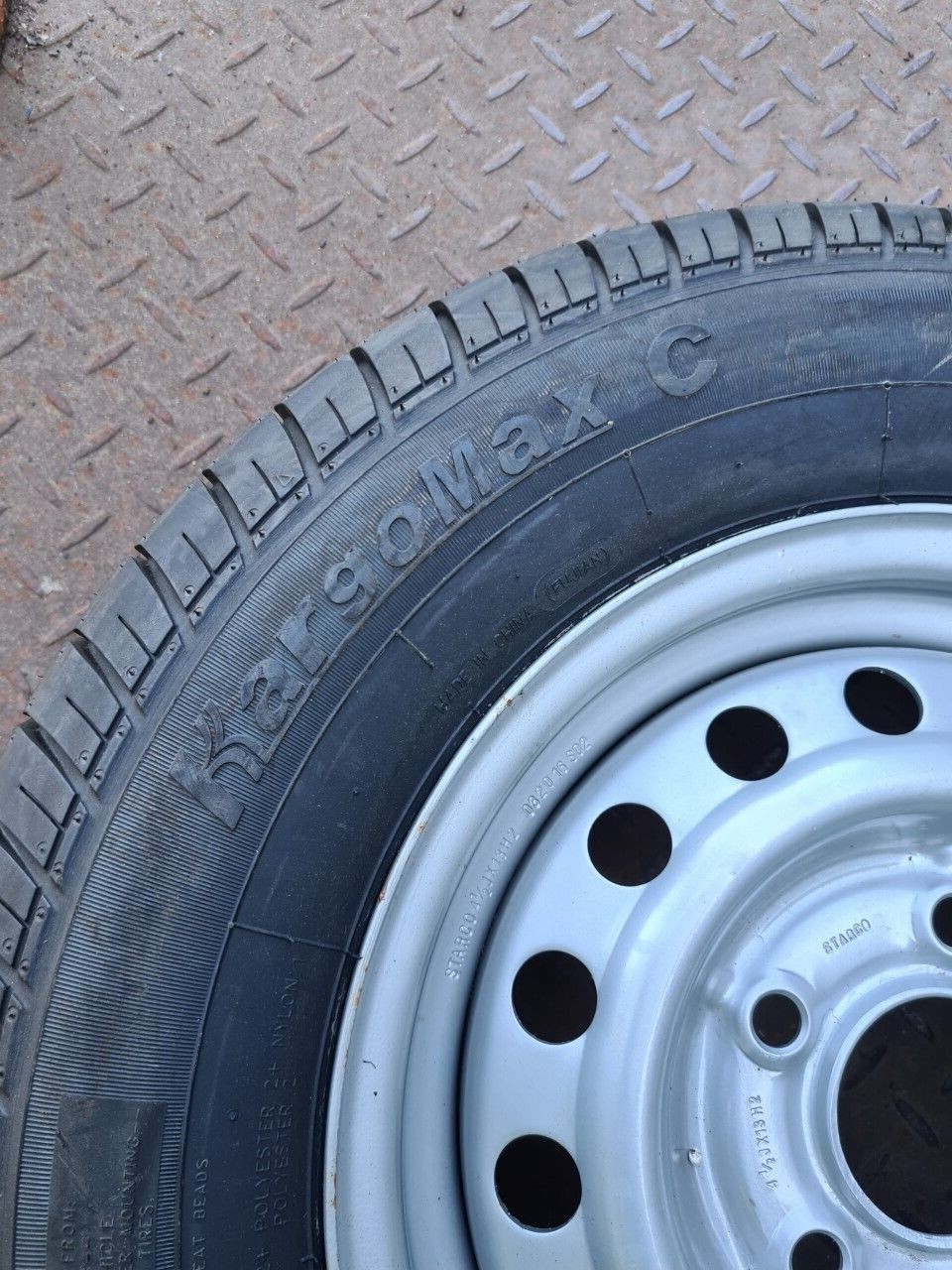 Kargomax C ST600 165R13C 13" inch Trailer Tyre Wheels Tyres Wheel Rim ...
