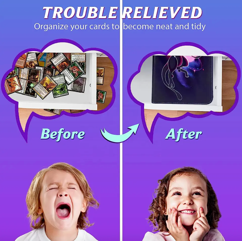 Mewtwo Pokemon Inspired Card Binder Album Collection Pocket 400 Trading ...