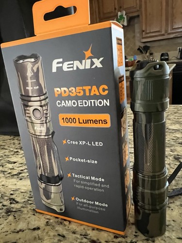 Fenix PD35 TAC Tactical Edition LED Flashlight CAMO Limited Edition EUC ...