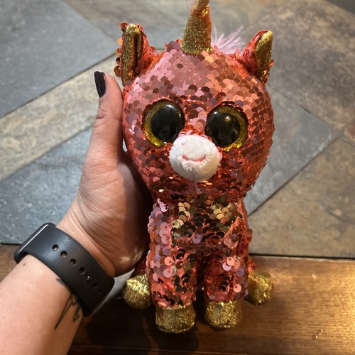 TY Beanie Boo Flippables Sunset Flip sequined unicorn 9" | eBay