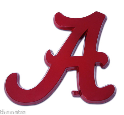 ALABAMA CRIMSON TIDE SCRIPT A CRIMSON MADE IN USA EMBLEM ADHESIVE ...