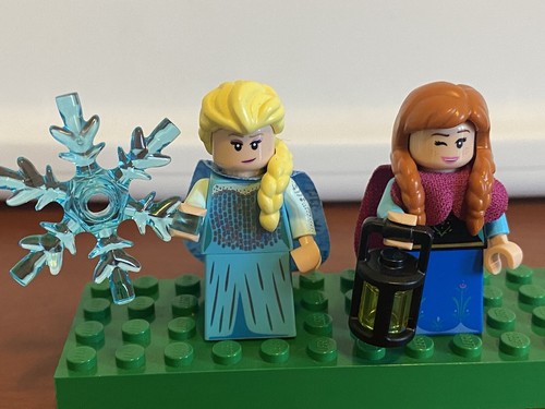 LEGO Frozen Anna and Elsa Disney Minifigure Lot With Accessories Olaf ...