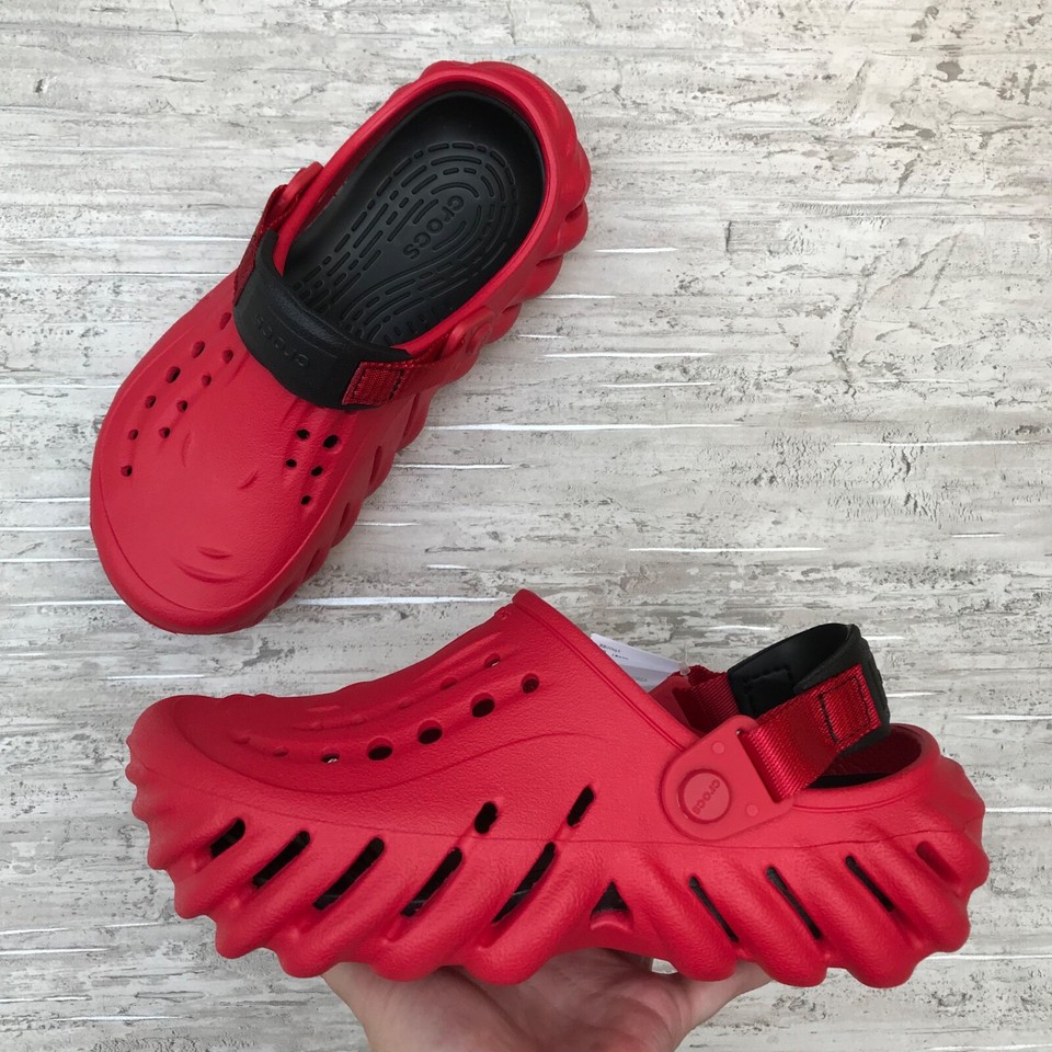 Crocs Echo Clog Red & Black Select-a-Size | eBay