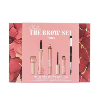 New In Box CHELLA The Brow Set, Eyebrow Cream 4 Piece Kit - Taupe | eBay