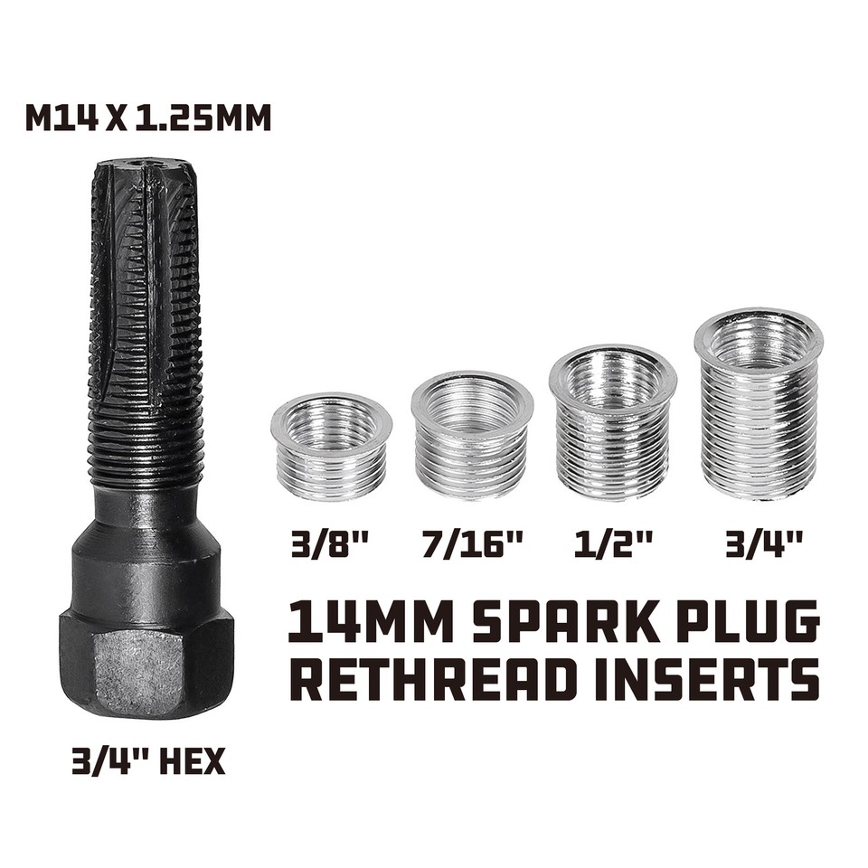 Powerbuilt 14mm Spark Plug Thread Repair Kit - 648421 | eBay
