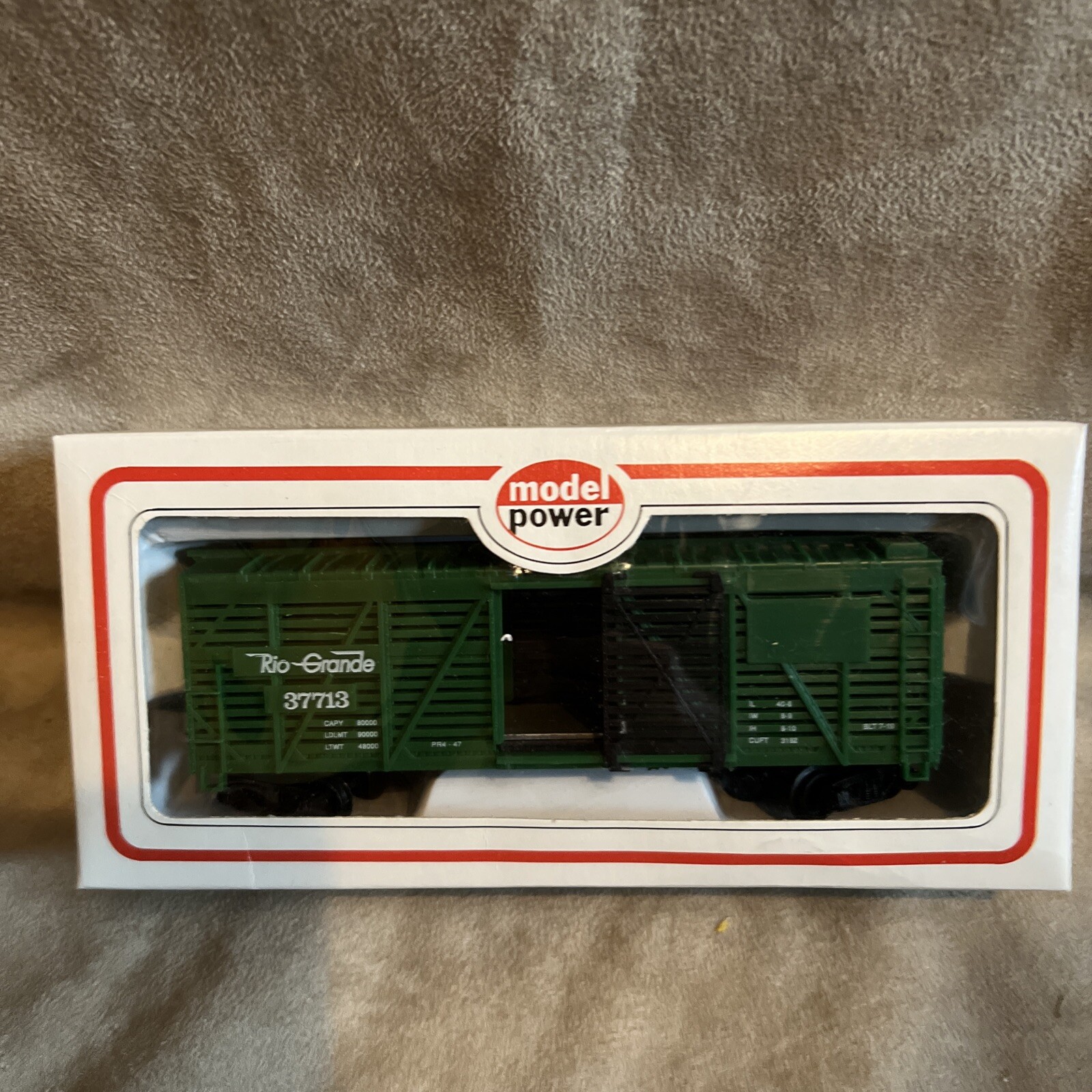 Model Power HO Scale 6916 Rio Grande 40-ft Cattle Car, In Original Box ...