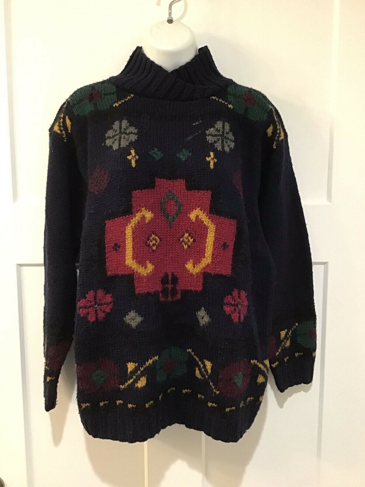 Vintage Studio Michelle Stuart Hand Knit Southwestern… - Gem