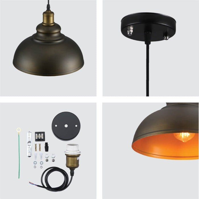 Industrial Lights Large Dome Rhode Single Large Pendant Light