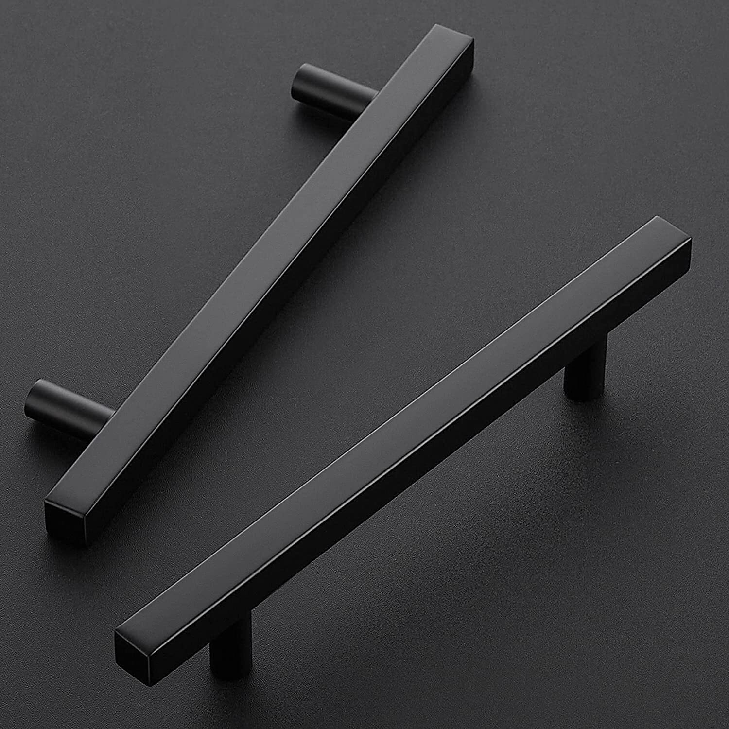 2"-10" Black Kitchen Cabinet Pulls Stainless Steel Drawer T Bar Knob ...