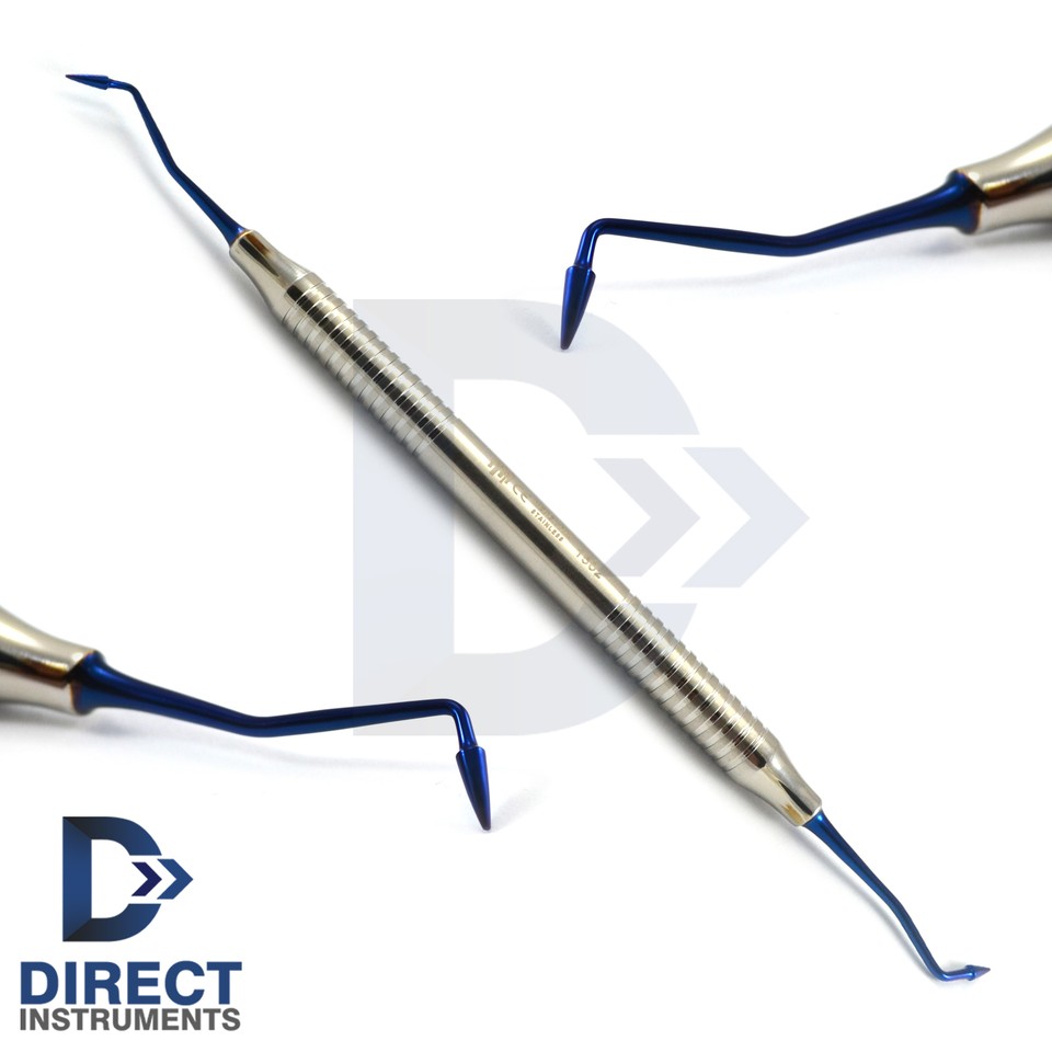 4Pcs Set Blue Titanium Coated Dental Composite Placement Contouring ...