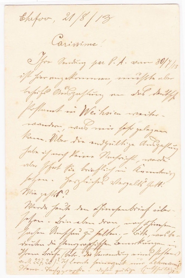 1913 China Postcard Chefoo Tschifu Yantai Deutsche Post to Landshut via ...