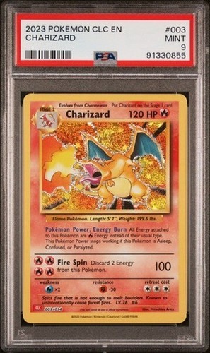 POKEMON CARD : CHARIZARD 003/034 - PSA 9 - CLC TRADING CARD GAME ...