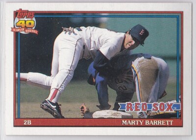 M) 1991 Topps Baseball Trading Card - Marty Barrett #496 | eBay