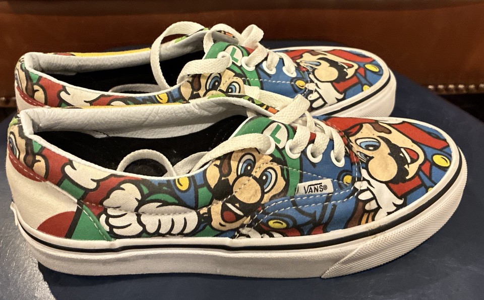 Vans Nintendo Super Mario Brothers Skate Shoes Game Over Womens Sz 6 ...