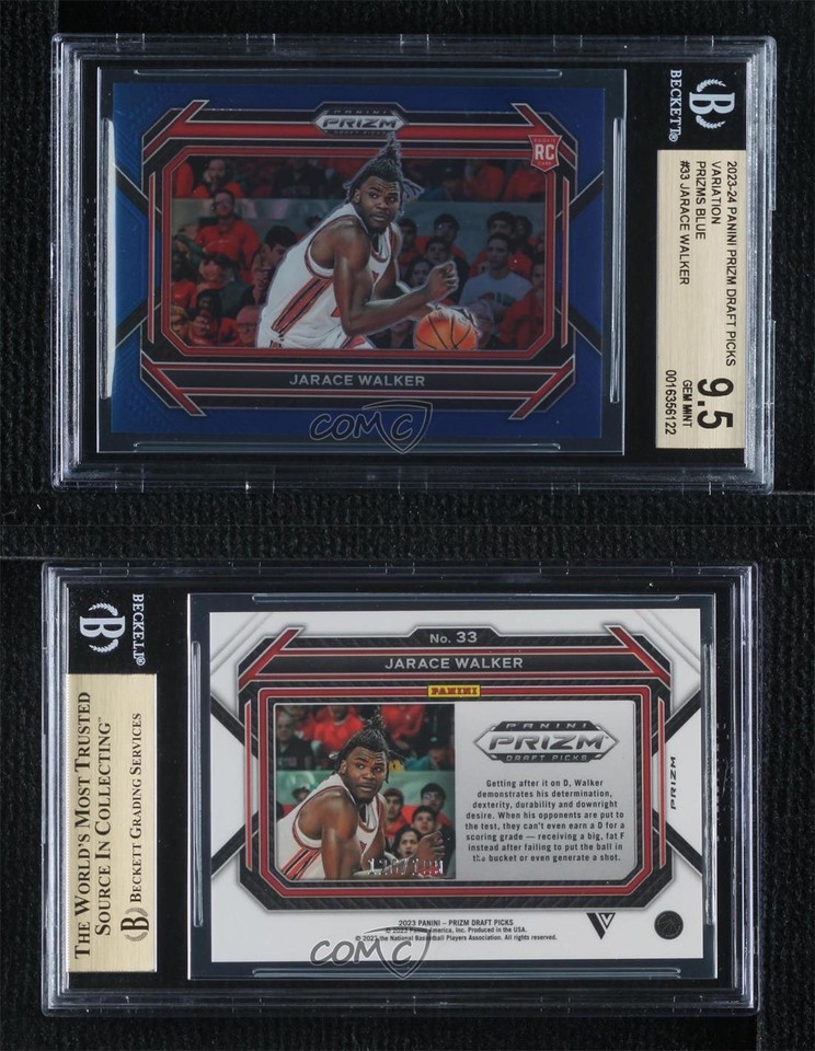 2023 Prizm Draft Picks Blue Variations /199 Jarace Walker BGS 9.5 GEM ...