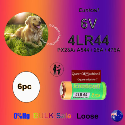 6 x LOOSE 4LR44 6V A544 28A 476A PX28L Alkaline Battery Anti Dog ...