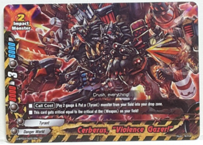 Future Card Buddyfight Cerberus, "Violence Gazer!" D-BT03/0031EN R FOIL | eBay